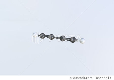 Diacetylene molecule made with balls,... - Stock Illustration [83556613 ...