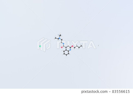 Dibucaine hydrochloride molecule made with... - Stock Illustration ...