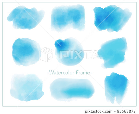 Light blue watercolor frame vector illustration... - Stock Illustration ...