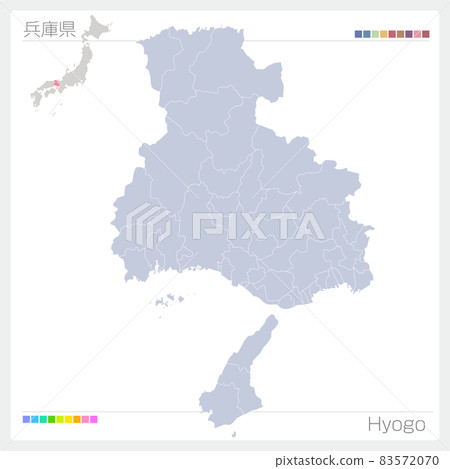 Map of Hyogo Prefecture ・ Hyogo - Stock Illustration [83572070] - PIXTA