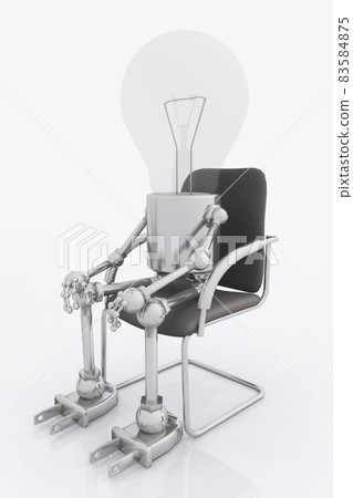 Light bulb figure on an office chair - Stock Illustration [83584875 ...