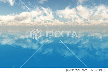 Nice weather clouds over the sea - Stock Illustration [83584910] - PIXTA
