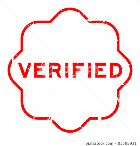 Grunge red verified word rubber seal stamp on... - Stock Illustration ...