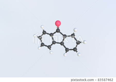 9-fluorenone molecule, isolated molecular... - Stock Illustration ...
