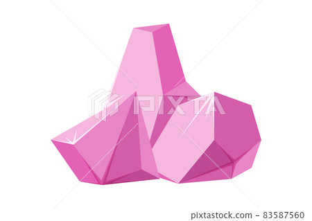 Crystals broken into pieces. Smashed ruby... - Stock Illustration ...