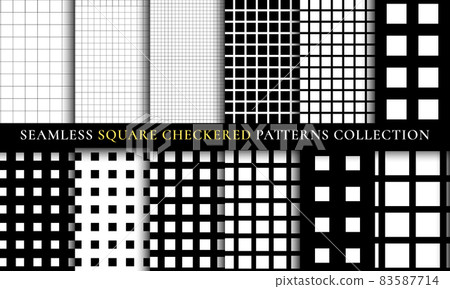 Vector black and white square checkered... - Stock Illustration ...