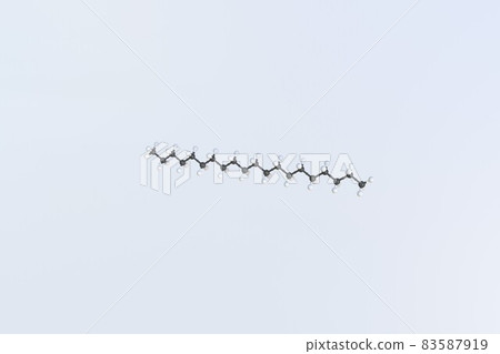 Eicosane molecule, scientific molecular model,... - Stock Illustration ...