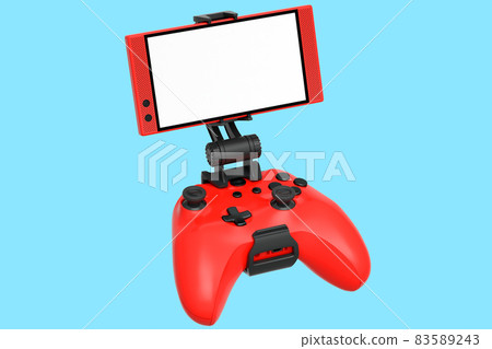 Realistic red joystick for playing games on a...-插圖素材 [83589243] - PIXTA圖庫