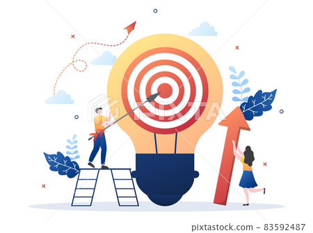 Startup Target of Business Development Process,... - Stock Illustration ...