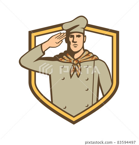 Military Chef Cook Wearing Camouflage Uniform... - Stock Illustration ...