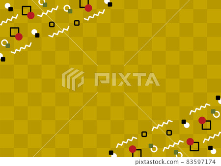 Japanese modern cute frame background gold... - Stock Illustration ...