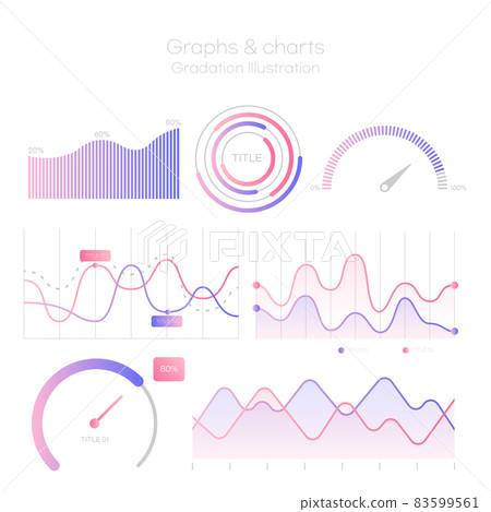 infographics graph, chart, diagram set in... - Stock Illustration ...