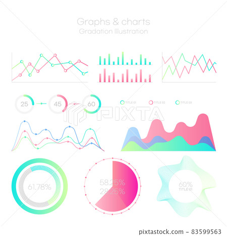 infographics graph, chart, diagram set in... - Stock Illustration ...