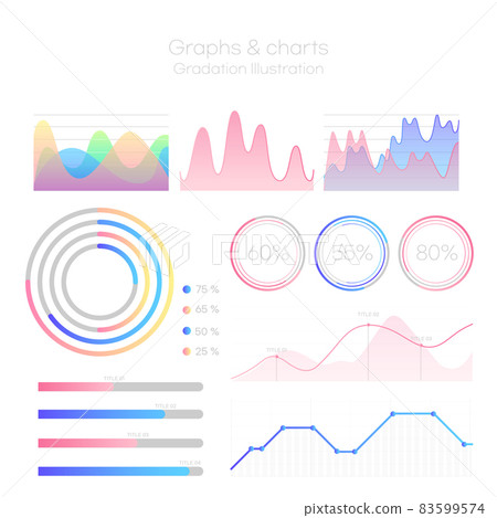 infographics graph, chart, diagram set in... - Stock Illustration ...