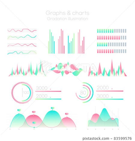infographics graph, chart, diagram set in... - Stock Illustration ...