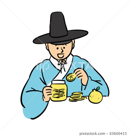 Seonbi, Korean scholar with Hanbok holding...-插圖素材 [83600415] - PIXTA圖庫