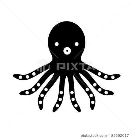 Monochrome illustration of octopus - Stock Illustration [83602017] - PIXTA