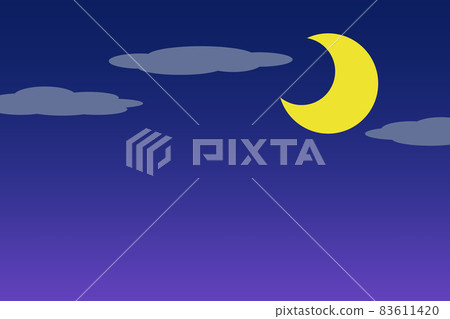 Simple moonlit night background horizontal... - Stock Illustration ...