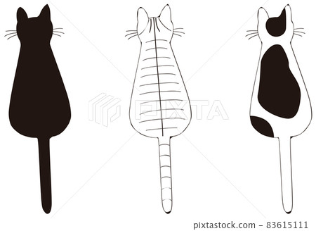 Back view of three cats Cat icon Cat Cat - Stock Illustration [83615111 ...