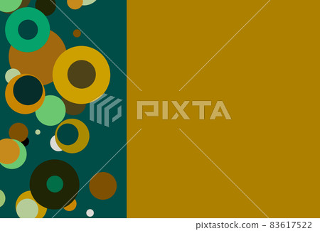 Mustard color, green circle pattern, mustard... - Stock Illustration ...