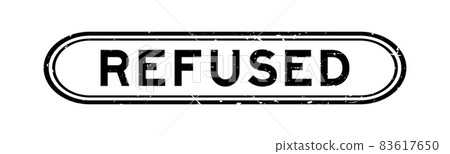 Grunge black refused word rubber seal stamp on... - Stock Illustration ...