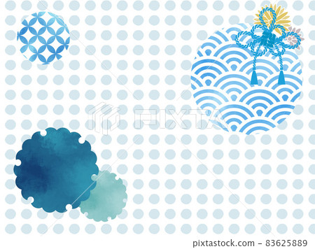 Japanese pattern background light blue - Stock Illustration [83625889 ...
