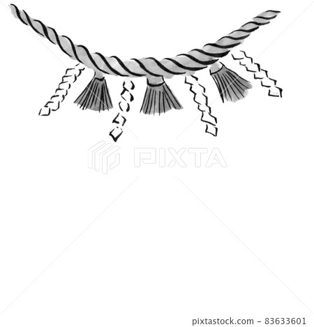 Shimenawa（墨水手繪插圖）-插圖素材 [83633601] - PIXTA圖庫