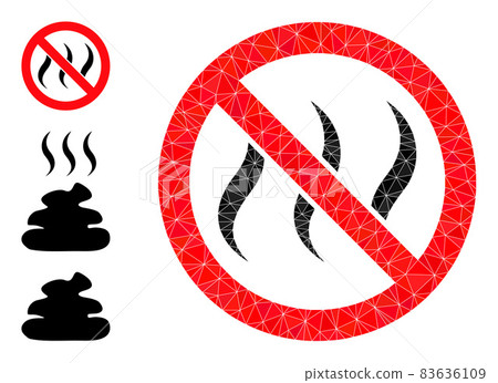 Vector Lowpoly No Smell Icon with Similar Icons - Stock Illustration ...