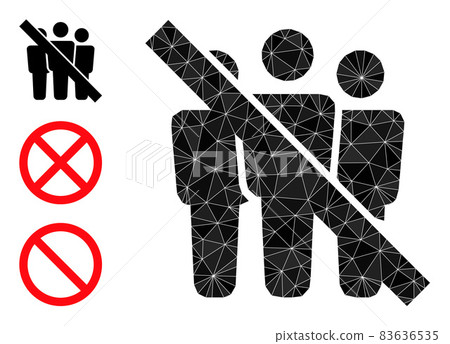 Vector Lowpoly No People Icon with Bonus Icons - Stock Illustration ...