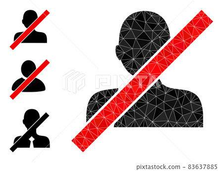 Vector Triangle Filled Closed Man Icon and... - Stock Illustration ...