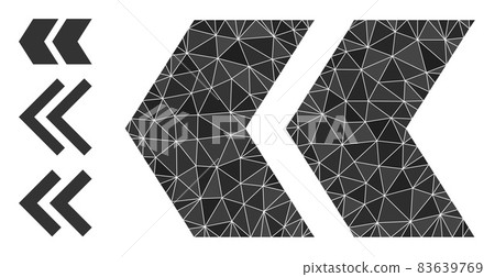 Vector Lowpoly Shift Left Icon with Bonus Icons - Stock Illustration ...