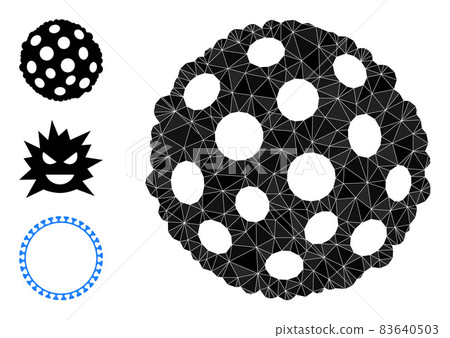 Vector Polygonal Bacterium Spore Icon with... - Stock Illustration ...