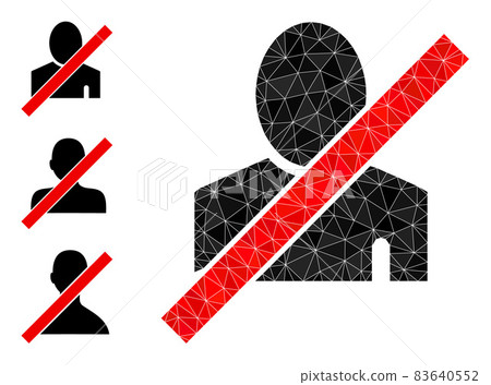 Vector Triangle Filled Blacklisted Man Icon... - Stock Illustration ...