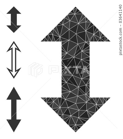 Vector Polygonal Vertical Exchange Arrows Icon...-插圖素材 [83641140] - PIXTA圖庫