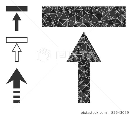 Vector Triangle Filled Move Top Icon with... - Stock Illustration ...