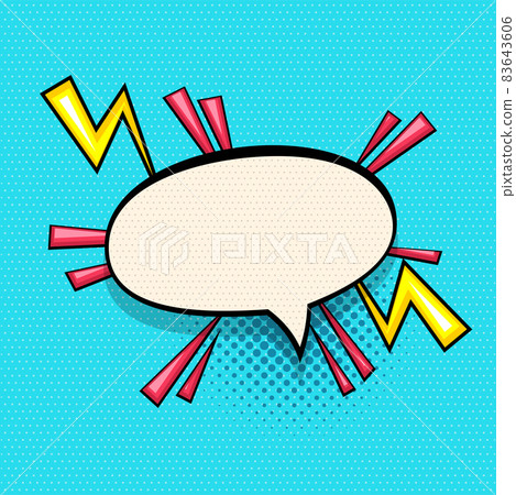 Yellow comics speech bubble for text - Stock Illustration [83643606 ...