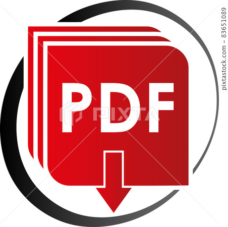 PDF file vector icon, download, logo - Stock Illustration [83651089 ...