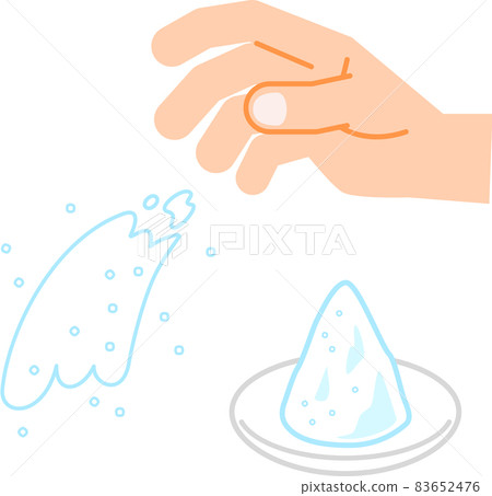 Hands to sprinkle salt and salt - Stock Illustration [83652476] - PIXTA