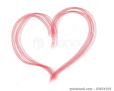 Pink handwritten heart - Stock Illustration [83654105] - PIXTA