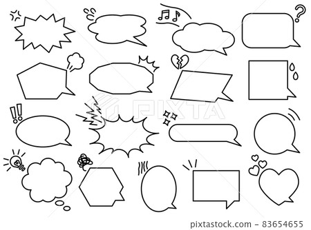 Comic style balloon set - Stock Illustration [83654655] - PIXTA