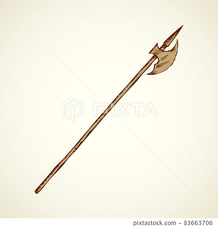 Halberd. Vector drawing - Stock Illustration [83663706] - PIXTA