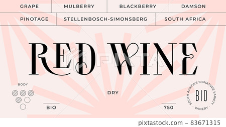 Minimal Label, Wine Tag - Stock Illustration [83671315] - PIXTA