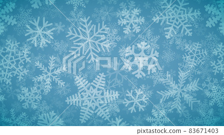 Background of many layers of snowflakes - Stock Illustration [83671403 ...