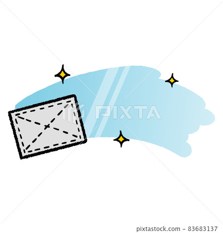 Hand-painted rag cleaning window cleaning - Stock Illustration ...