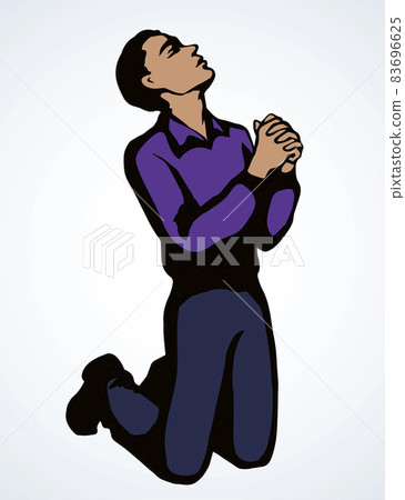 Vector image of the praying person - Stock Illustration [83696625] - PIXTA
