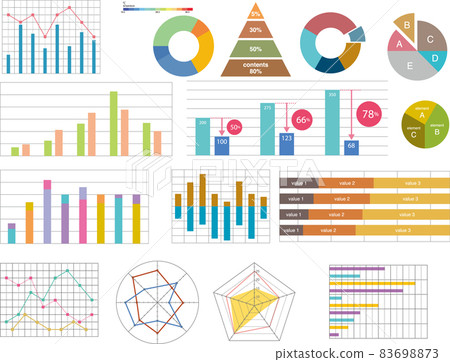 Chart material Graph material set - Stock Illustration [83698873] - PIXTA