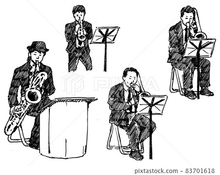 Jazz band to play big band - Stock Illustration [83701618] - PIXTA