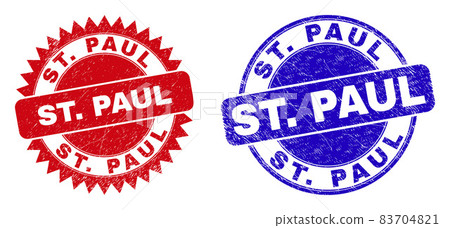 ST. PAUL Rounded and Rosette Stamp Seals with...-插圖素材 [83704821] - PIXTA圖庫
