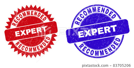 RECOMMENDED EXPERT Round and Rosette Stamps... - Stock Illustration ...