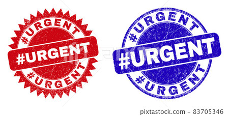 hashtag URGENT Round and Rosette Watermarks... - Stock Illustration ...
